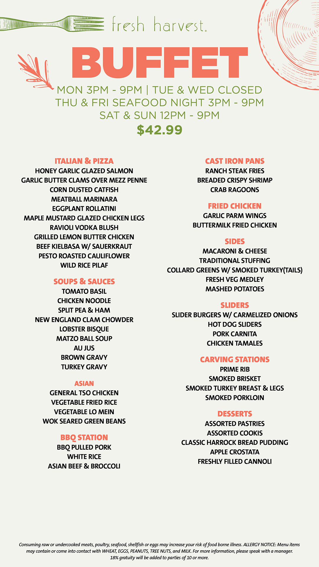 Fresh Harvest Buffet I Dining I Atlantic City