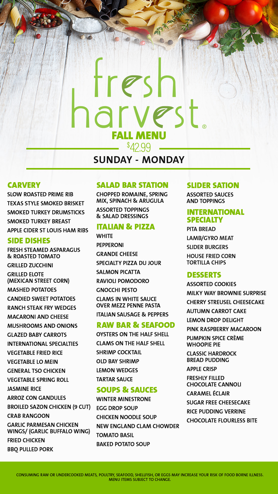 Fresh Harvest Buffet I Dining I Atlantic City