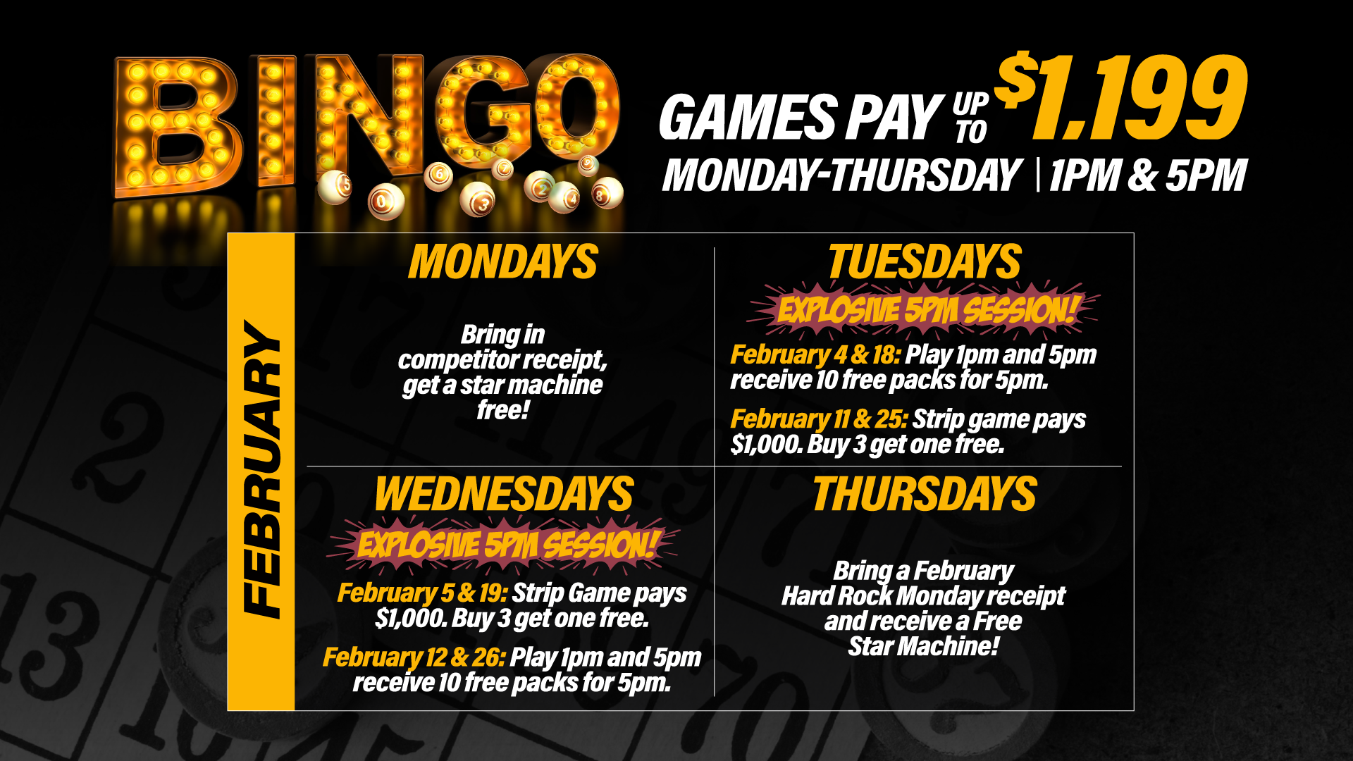BINGO AT HARD ROCK SACRAMENTO | HARD ROCK SACRAMENTO